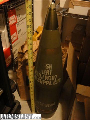 ARMSLIST - For Sale: 155mm M107 Howitzer Projectile w/M739 Fuse