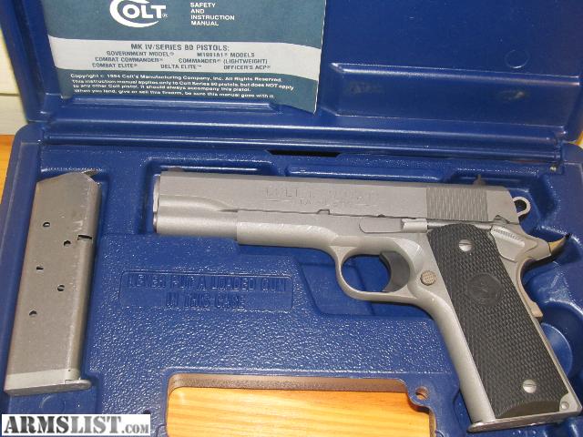 ARMSLIST - For Sale: stainless colt M! 1991 1911