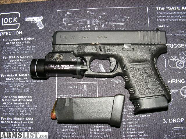 ARMSLIST - For Sale/Trade: Glock 30SF Streamlight TLR-1s