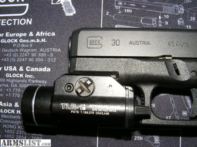 ARMSLIST - For Sale/Trade: Glock 30SF Streamlight TLR-1s