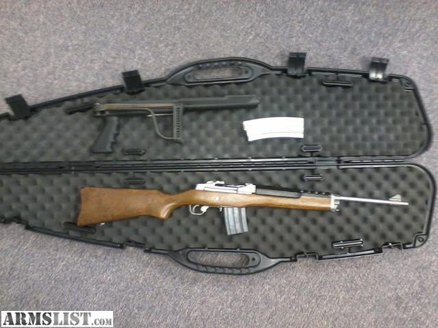 ARMSLIST - For Sale: used Ruger MINI 14 Ranch rifle SS/walnut stock