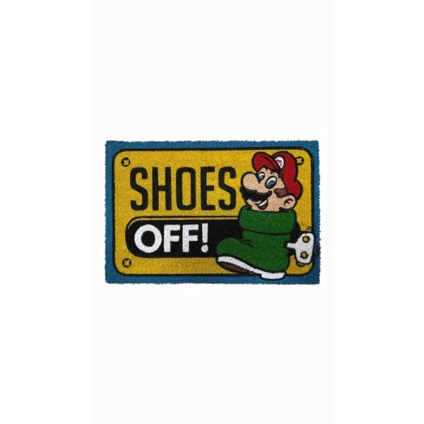 Mario Shoes Off Color Doormat 60 X 40cm | Mind Games Canada