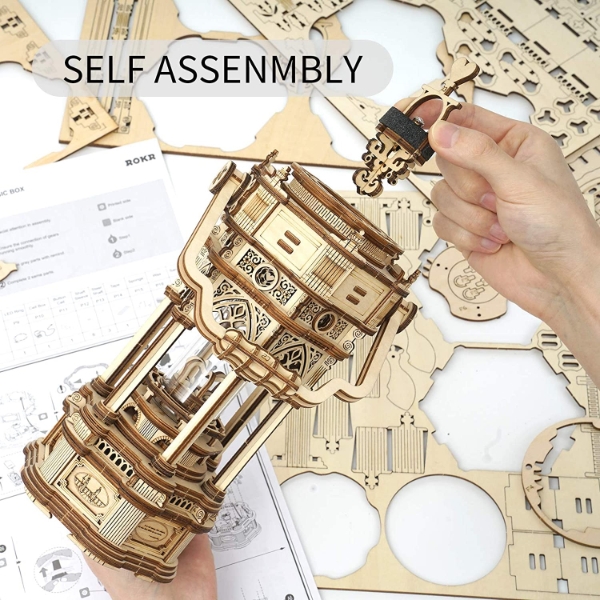 3D Wooden Puzzle Victorian Lantern Music Box | Mind Games Canada