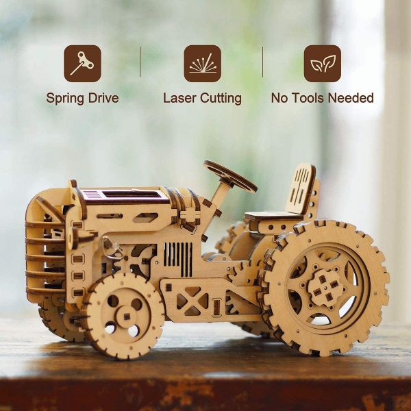 3D Wooden Puzzle Tractor | Mind Games Canada