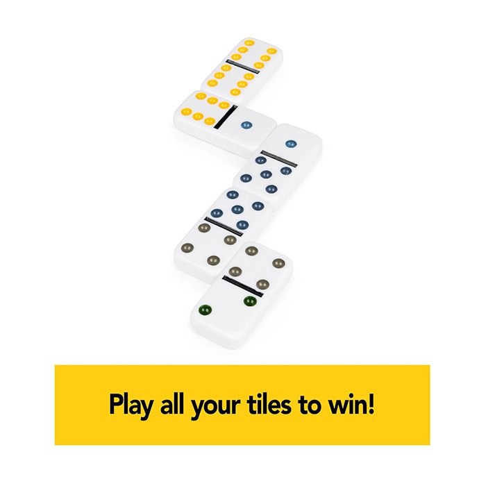 Mexican Train Dominoes Set Tile Board Game In Aluminum Carry Case With ...