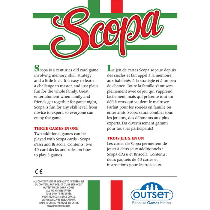Scopa Card Game | Mind Games Canada