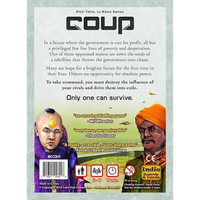 Coup Card Game | Mind Games Canada