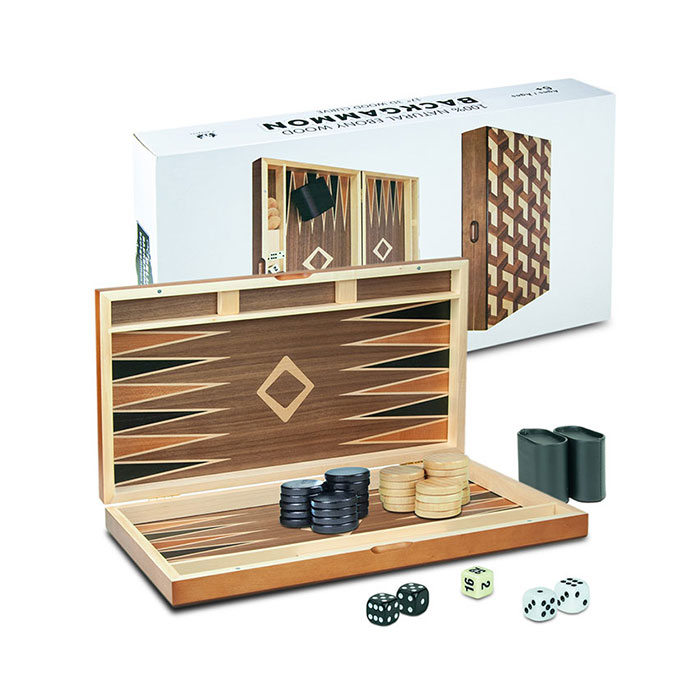 Backgammon Wood 17 Inch | Mind Games Canada