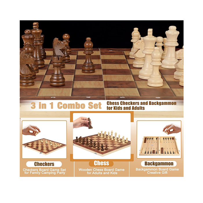 3-In-1 Classical Board - Chess/Checkers/Backgammon | Mind Games Canada