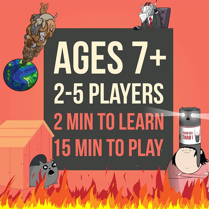 Barking Kittens Exploding Kittens Card Game | Mind Games Canada