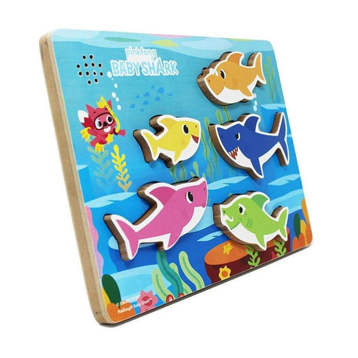 Pinkfong Baby Shark Wooden Sound Puzzle | Mind Games Canada