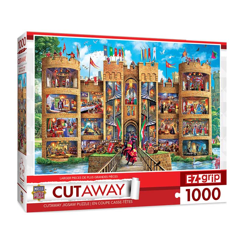 MasterPieces EZGrip Cut-Aways Medieval Castle Large 1000 Piece Jigsaw ...