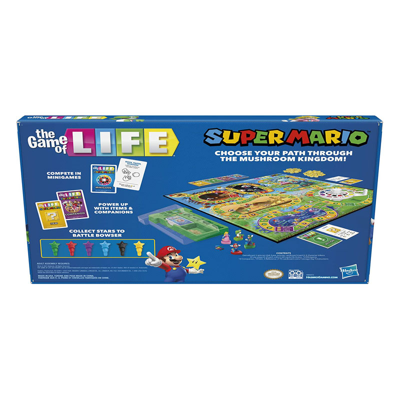 Hasbro The Game Of Life: Super Mario Edition Board Game For Kids Ages ...