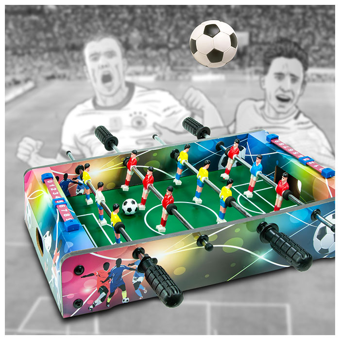 Tabletop Foosball With Legs Medium World Cup Themed | Mind Games Canada