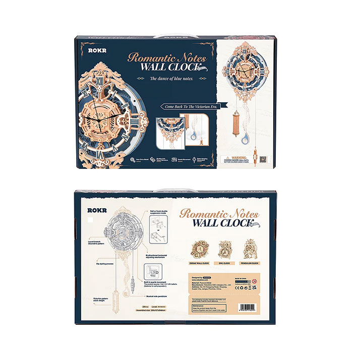 3D Wooden Puzzle Romantic Notes Wall Clock | Mind Games Canada