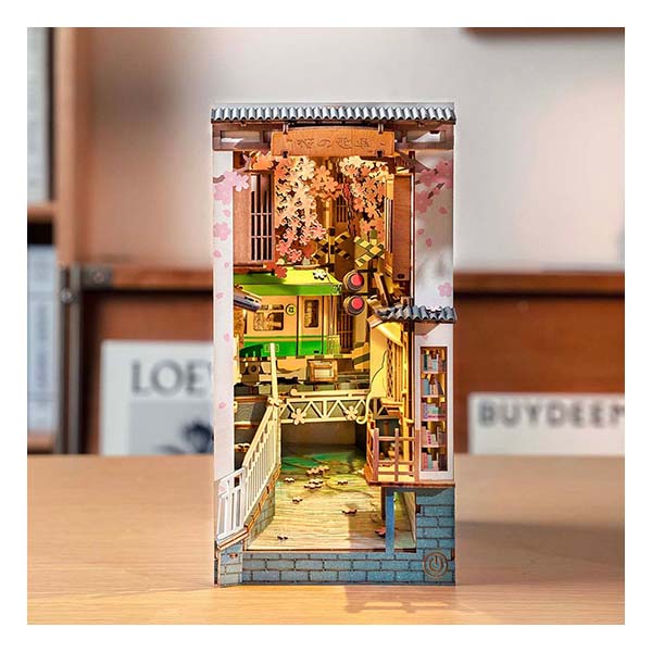 3D Wooden Puzzle Book Nook Sakura Densya And Sunshine Town 2 Sets ...