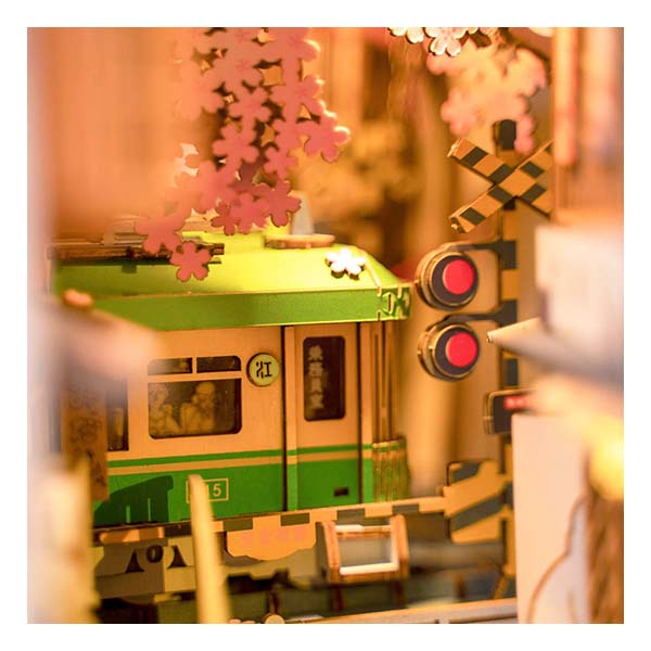 3D Wooden Puzzle Book Nook Sakura Densya And Sunshine Town 2 Sets ...