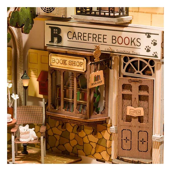3D Wooden Puzzle Book Nook Sakura Densya And Sunshine Town 2 Sets ...