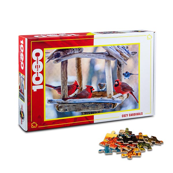 Cozy Cardinals 1000 Pieces Jigsaw Puzzle | Mind Games Canada
