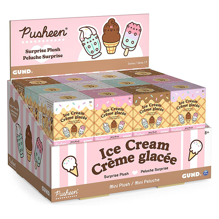 GUND Pusheen Ice Cream Surprise 3 Inch Plush Series 18 Mystery Unboxing ...