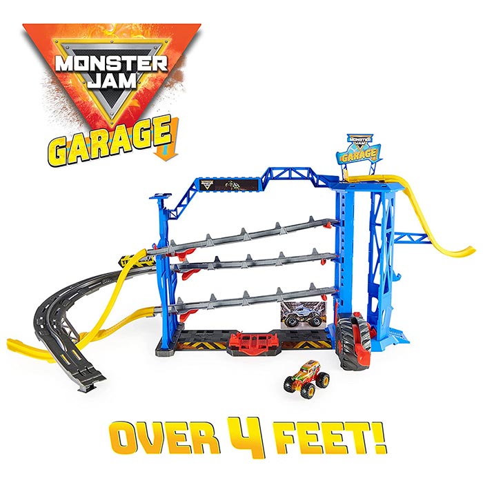 Monster Jam Garage Playset And Storage With Exclusive Grave Digger ...