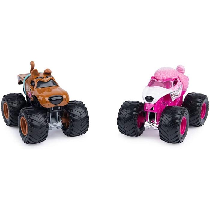 Monster Jam Official Monster Mutt Poodle VS Scooby Doo Die Cast Monster ...
