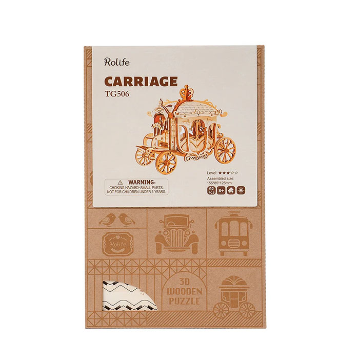 Rolfie 3D Wooden Puzzle Classic Carriage DIY Model Kits Decor | Mind ...