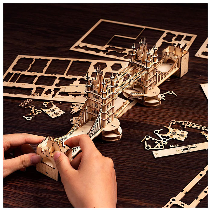 Rolife 3D Wooden Puzzle Tower Bridge With Lights Architecture | Mind ...
