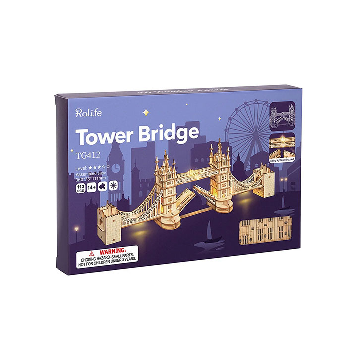 Rolife 3D Wooden Puzzle Tower Bridge With Lights Architecture | Mind ...