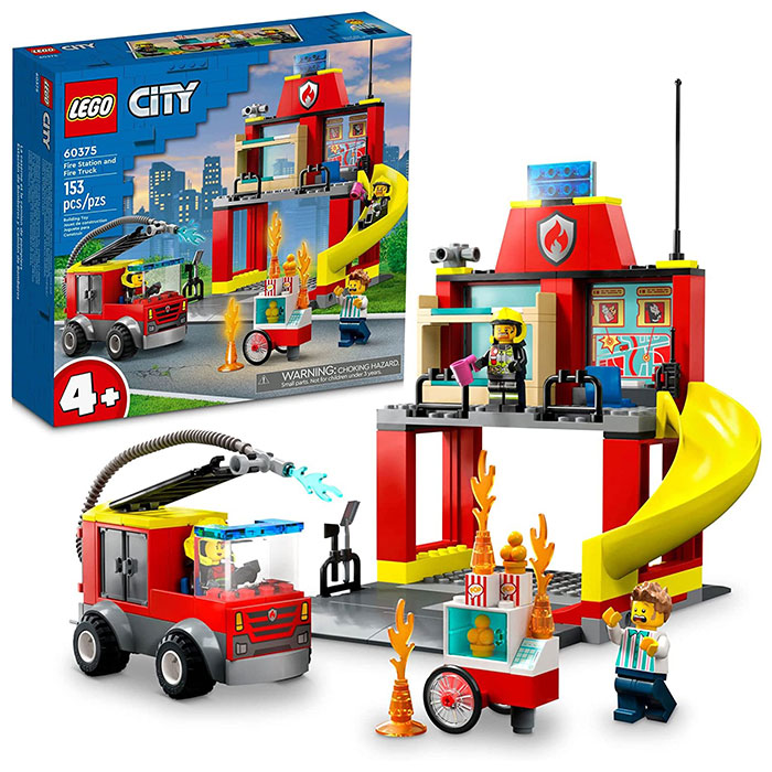 LEGO City Fire Station And Fire Engine, Learning Toys With Firefighter ...