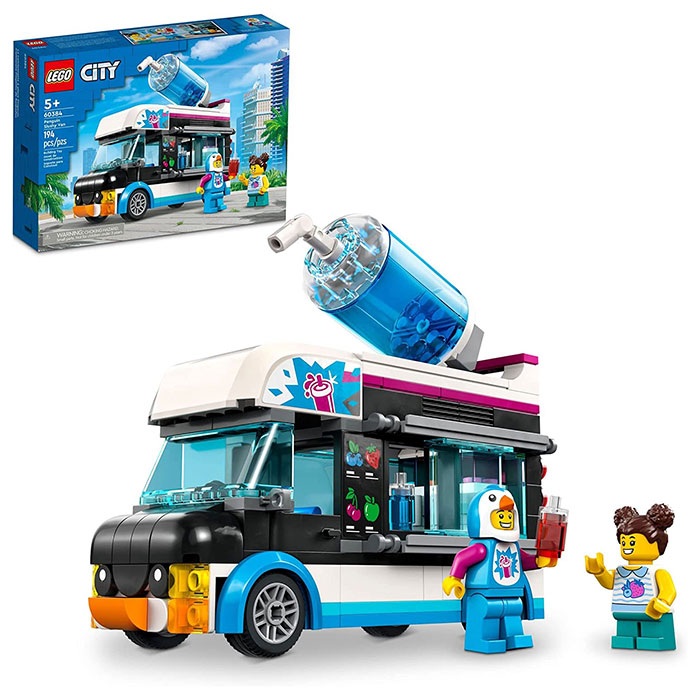 LEGO City Penguin Slushy Van, Truck Toy, Vehicle Building Set With ...
