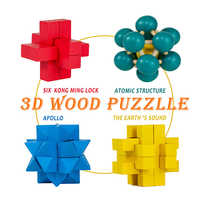 3D Luban Puzzle Assorted | Mind Games Canada