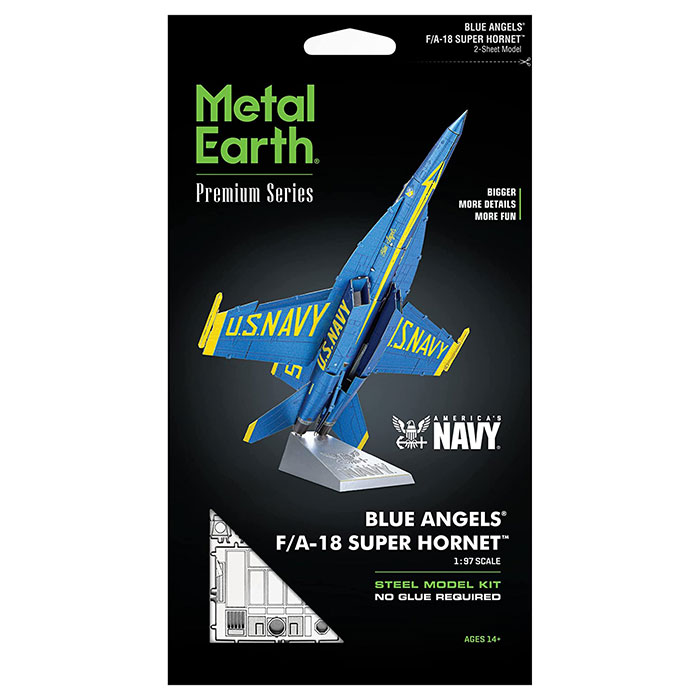 Metal Earth Premium Series Blue Angels FA-18 Super Hornet 3D Metal ...