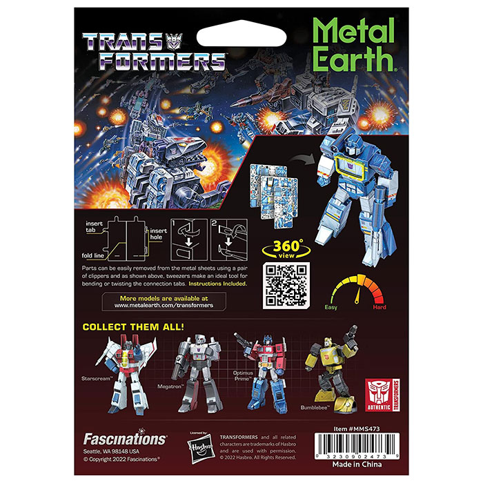Metal Earth Transformers Soundwave Color 3D Metal Model Kit ...