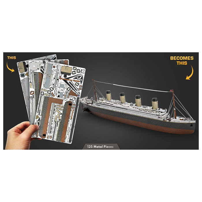 Metal Earth Premium Series RMS Titanic Ship 3D Metal Model Kit ...