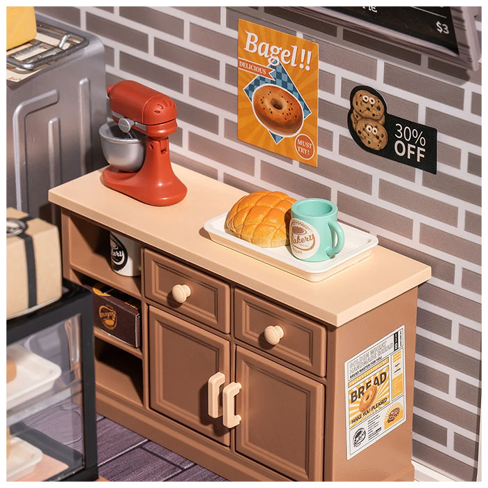 Rolife Super Creator Golden Wheat Bakery Plastic DIY Miniature House ...