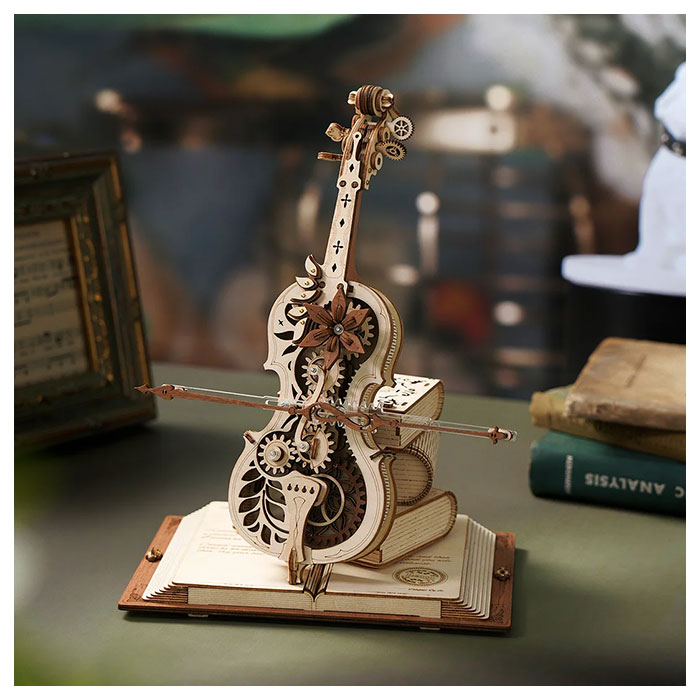 ROKR Magic Cello Mechanical Music Box 3D Wooden Puzzle - 199 PCS | Mind ...