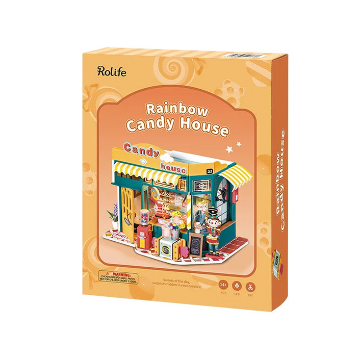 Rolife Rainbow Candy House DIY Miniature House - 179 PCS | Mind Games ...