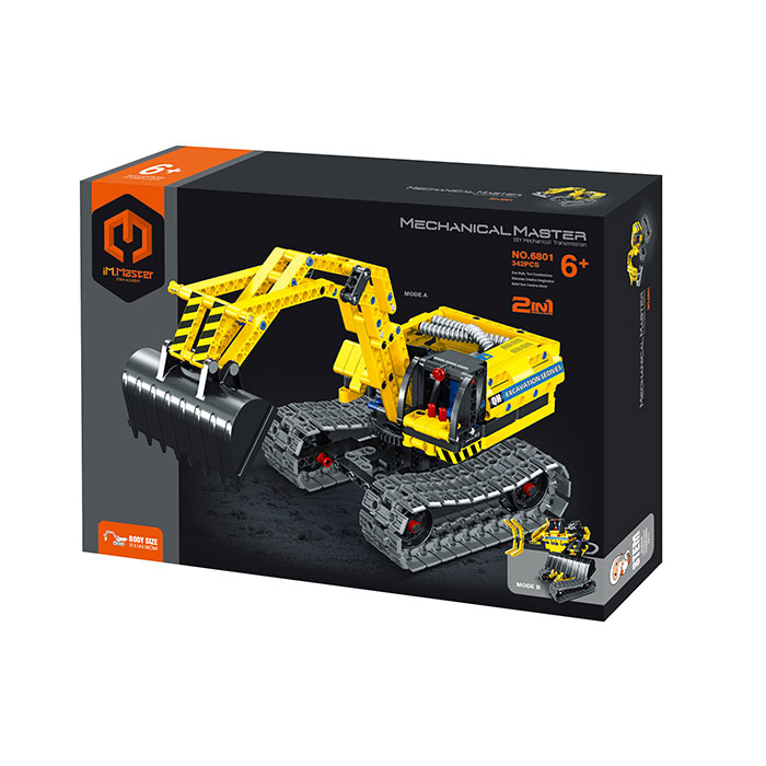 Block Kit Engineering Excavator And Robot 2 In 1 Mechanical Transmission Set 342 Pieces | Mind ...