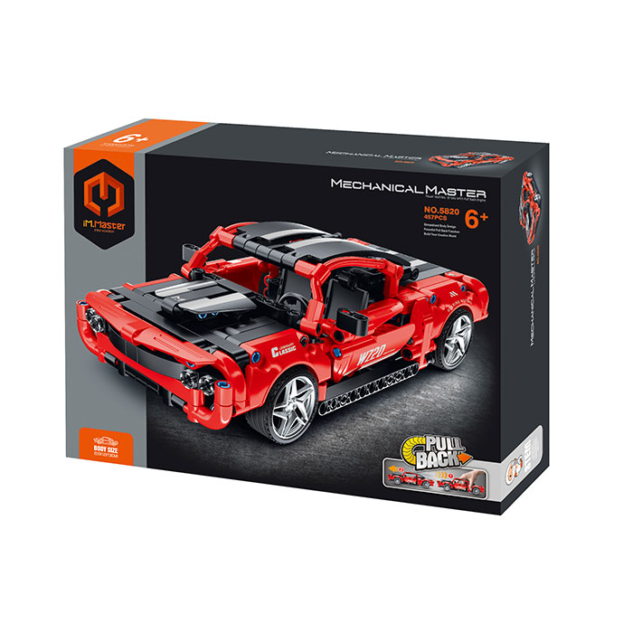 Pull Back Block Kit Super Car 2 - 457 Pieces | Mind Games Canada