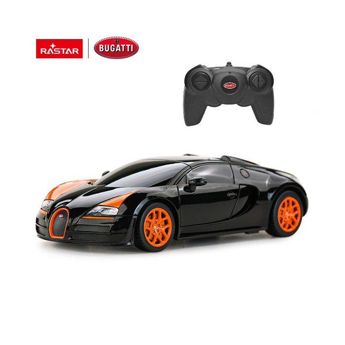 Rastar RC Car Bugatti Veyron 1.24 Grand Sport RC Toy Car Model Black ...