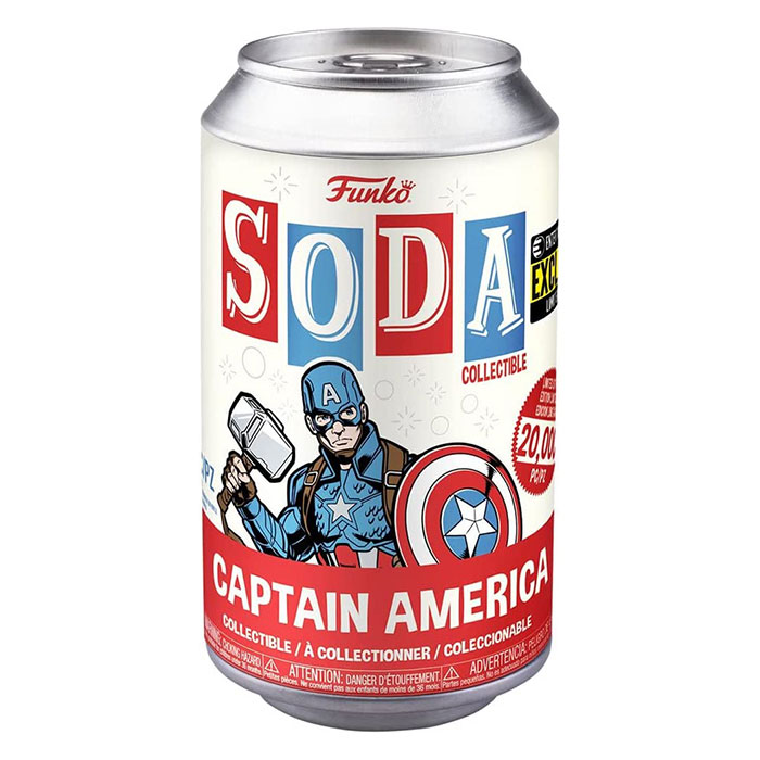 Funko Pop! Avengers Endgame Captain America Soda Figure (Styles May ...