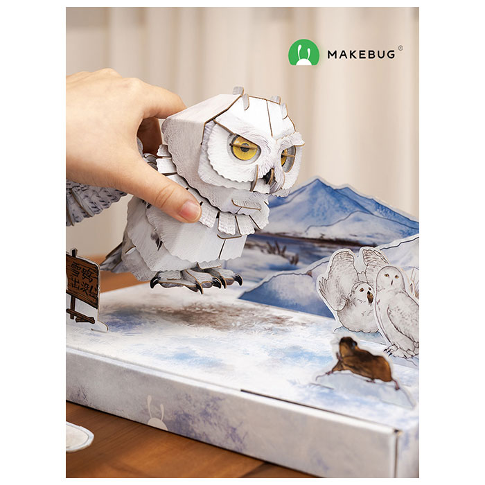 3D Puzzle Snowy Owl - 92 Pieces | Mind Games Canada