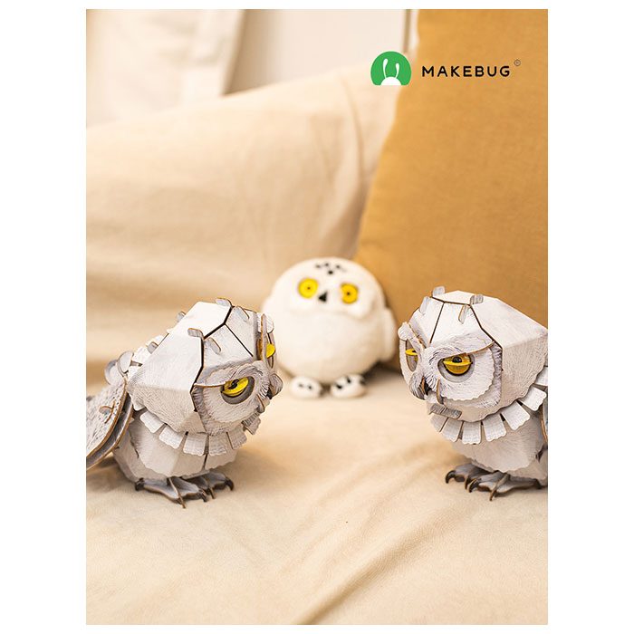 3D Puzzle Snowy Owl - 92 Pieces | Mind Games Canada