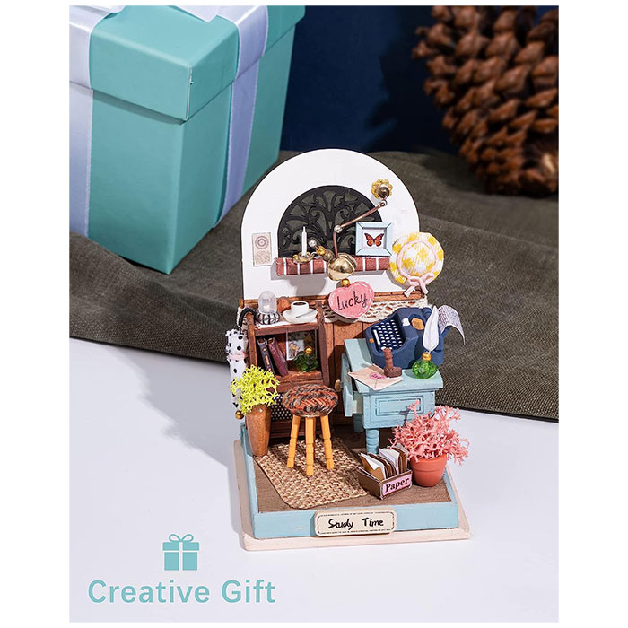 Record Mood DIY Miniature Dollhouse Kit Wooden Tiny Building Study Kit | Mind Games Canada