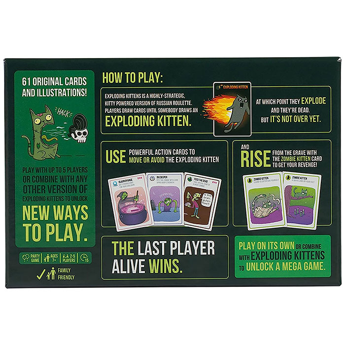 Zombie Kittens By Exploding Kittens - Card Games | Mind Games Canada