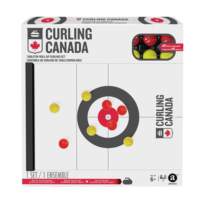 Ambassador Curling Canada Tabletop Roll-Up Curling Set | Mind Games Canada