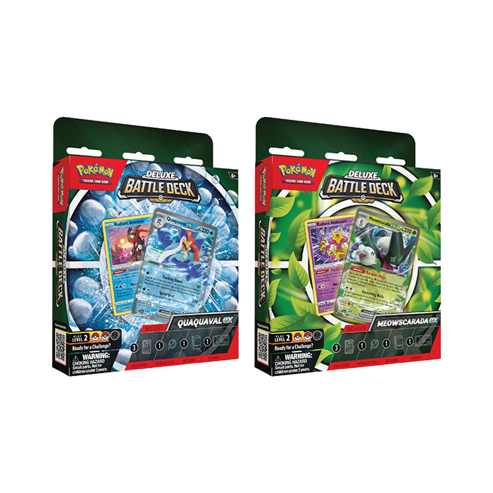 Pokemon TCG: Deluxe Battle Decks Quaquaval Ex/Meowscarada Ex Assorted ...