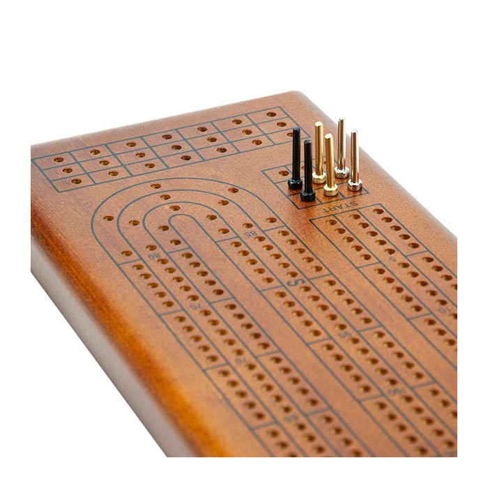 Cribbage Board Solid Walnut Wood | Mind Games Canada