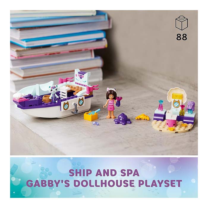LEGO Gabby's Dollhouse Gabby And Mercat's Ship And Spa 88 Pcs | Mind ...